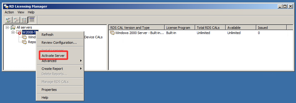 Pantallazos.es: Terminal Services: Instalar las licencias CAL.