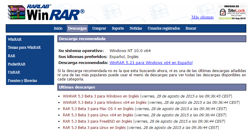 Descargar WinRAR Compresor y Descompresor | Mejorando.System Descargar ...