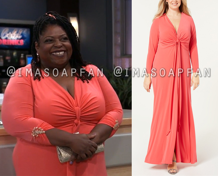 Epiphany Johnson's Pink Twist-Front Gown at the Nurses Ball - General ...