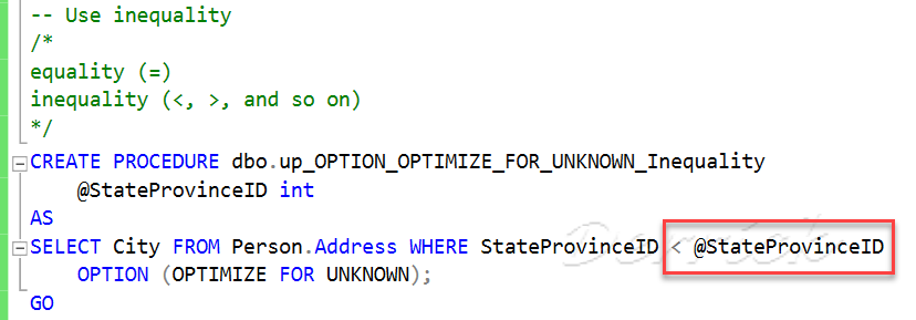 德瑞克：SQL Server 學習筆記: [SQL Server] Parameter Sniffing: OPTION OPTIMIZE FOR UNKNOWN 2