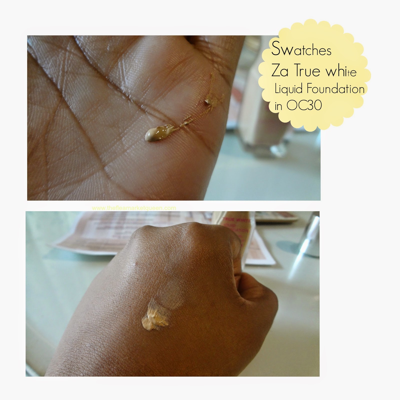{REVIEW} Za True white liquid foundation ~ The Fleamarket Queen