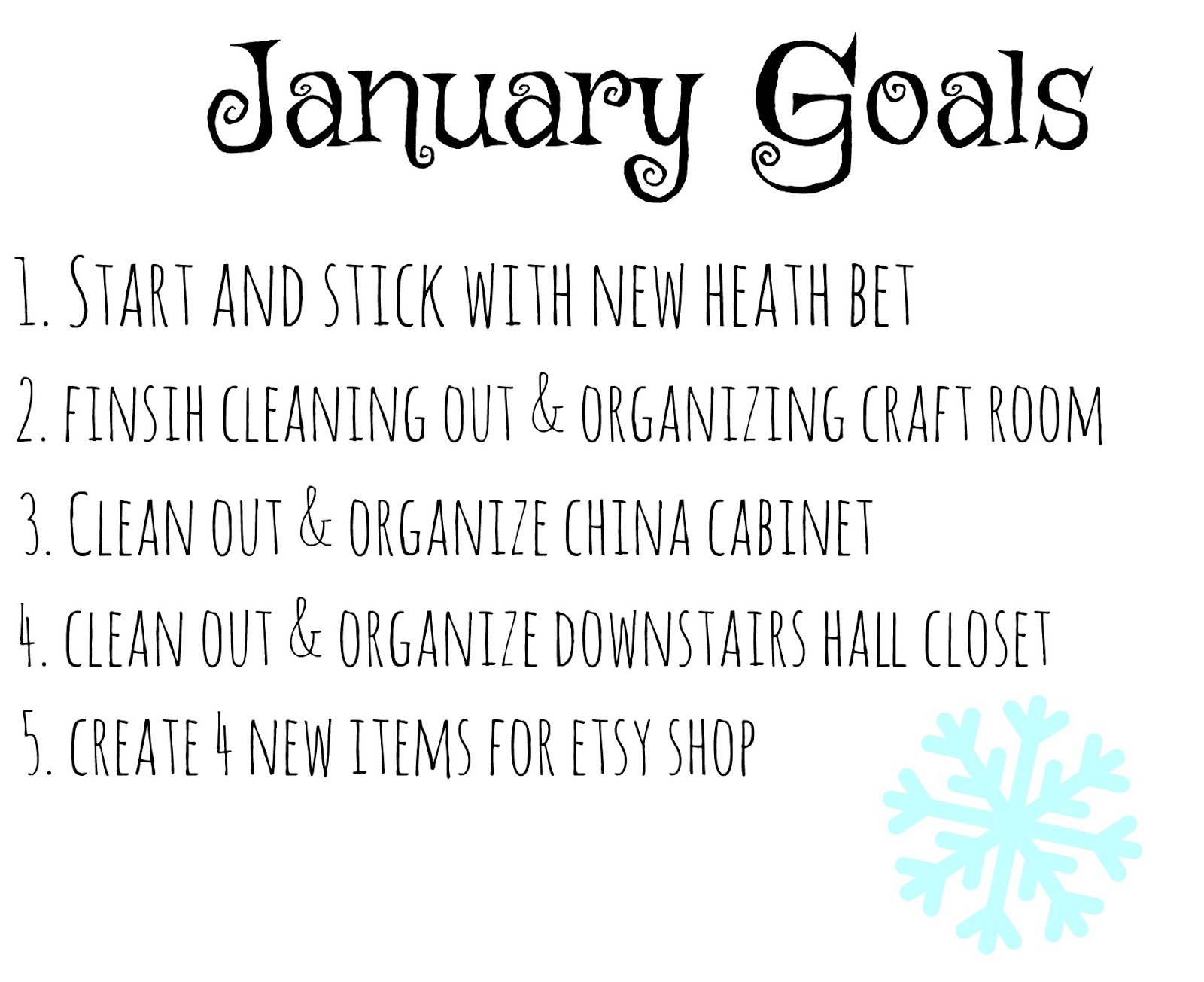 Tuesday Talk {January Goals} - My Glittery Heart