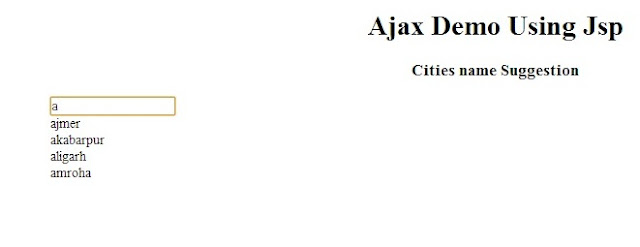 Simple Ajax Demos using Java Technologies Jsp, Struts, Spring