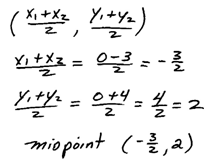 OpenAlgebra.com: Distance and Midpoint Formulas