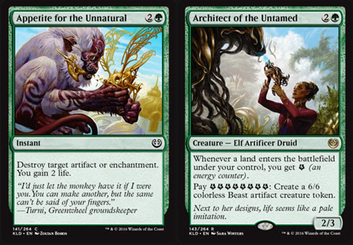 Magic the Gathering Adventures: Kaladesh Set Review: Green