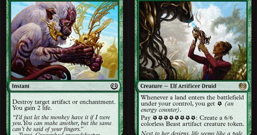 Magic the Gathering Adventures: Kaladesh Set Review: Green
