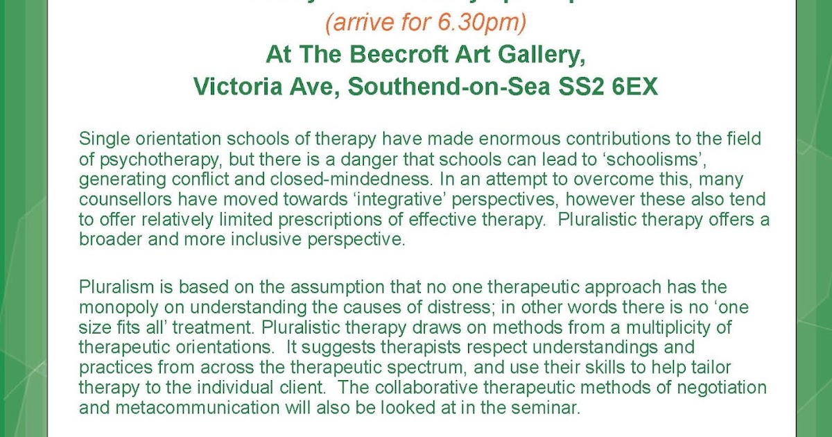 Therapy for Life blog Spot: Pluralistic Counselling... The Ultimate ...