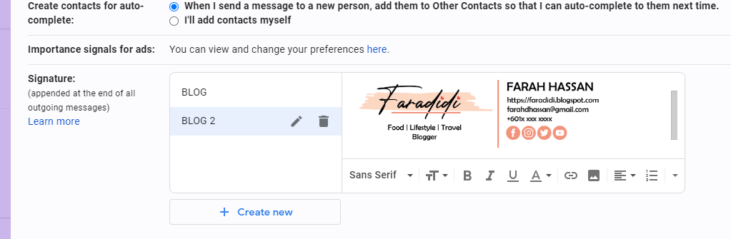 Cara Letak Email Signature Di Gmail