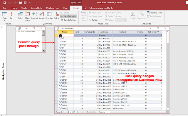 Menggunakan Pass-Through Query di Access - Access Terapan