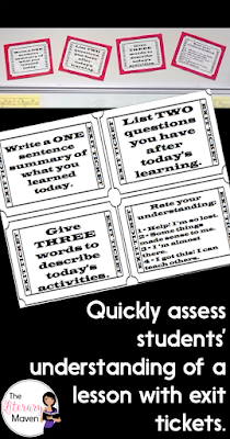 Exit Tickets: A Quick, End of Class Formative Assessment - The Literary ...