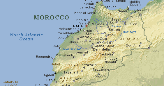 MAPS OF MOROCCO ~ Klima Naturali™