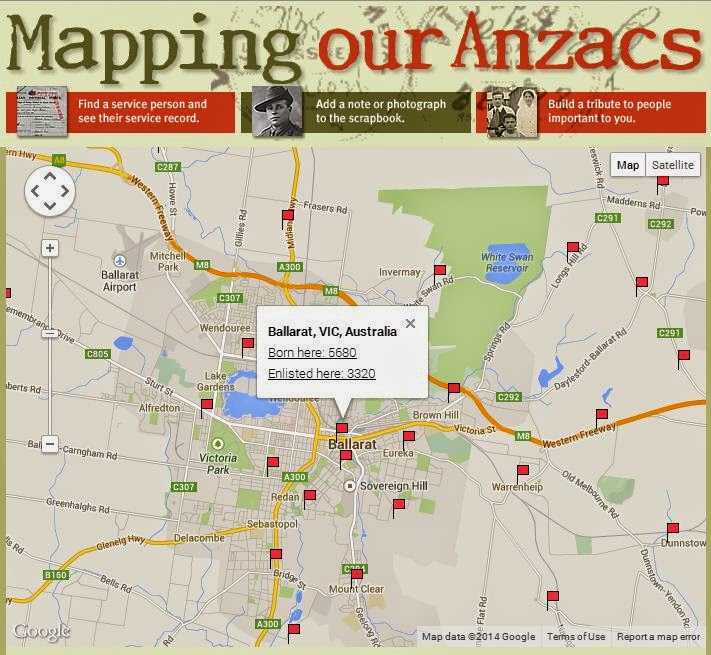Ballarat 1914 - 1918: Mapping our Anzacs