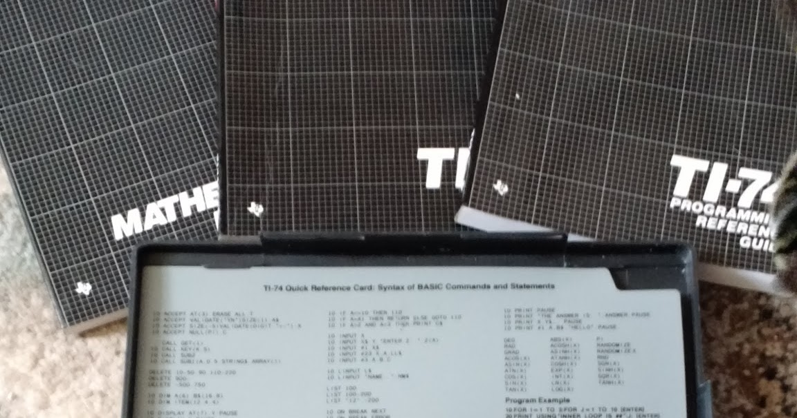 Eddie's Math and Calculator Blog: Retro: A Quick Look at the TI-74 (and ...