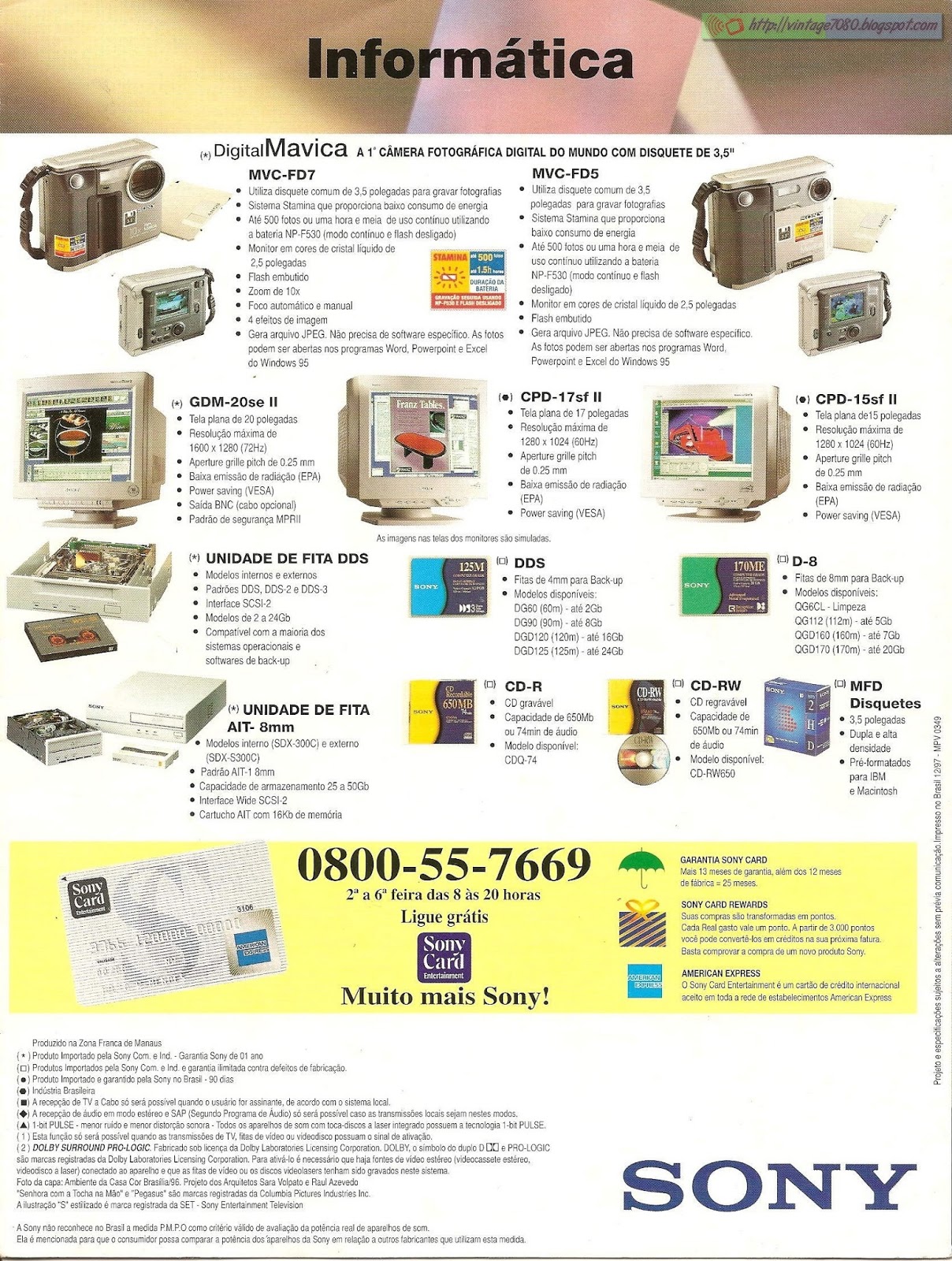 Vintage 70 80: Sony 16 - Catálogo - Brasil