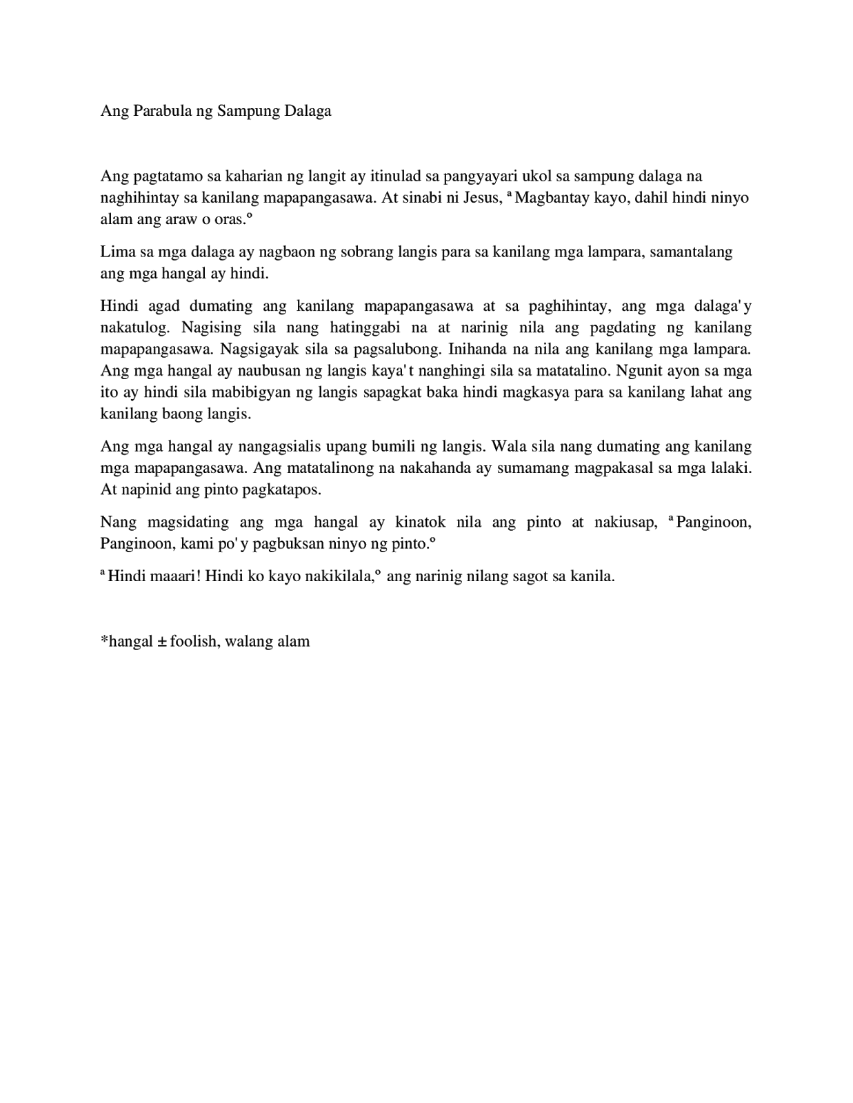 parabula halimbawa - philippin news collections