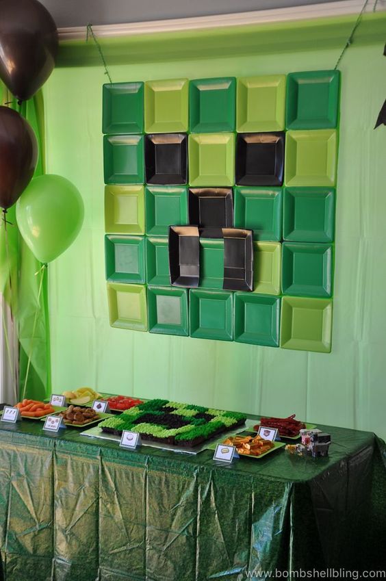 72 ideas de decoración para Fiesta de cumpleaños de Minecraft