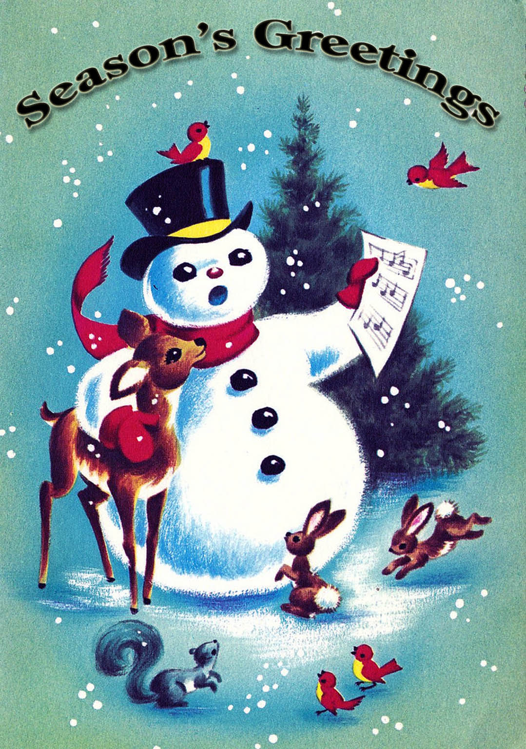 Retro Snowman Images