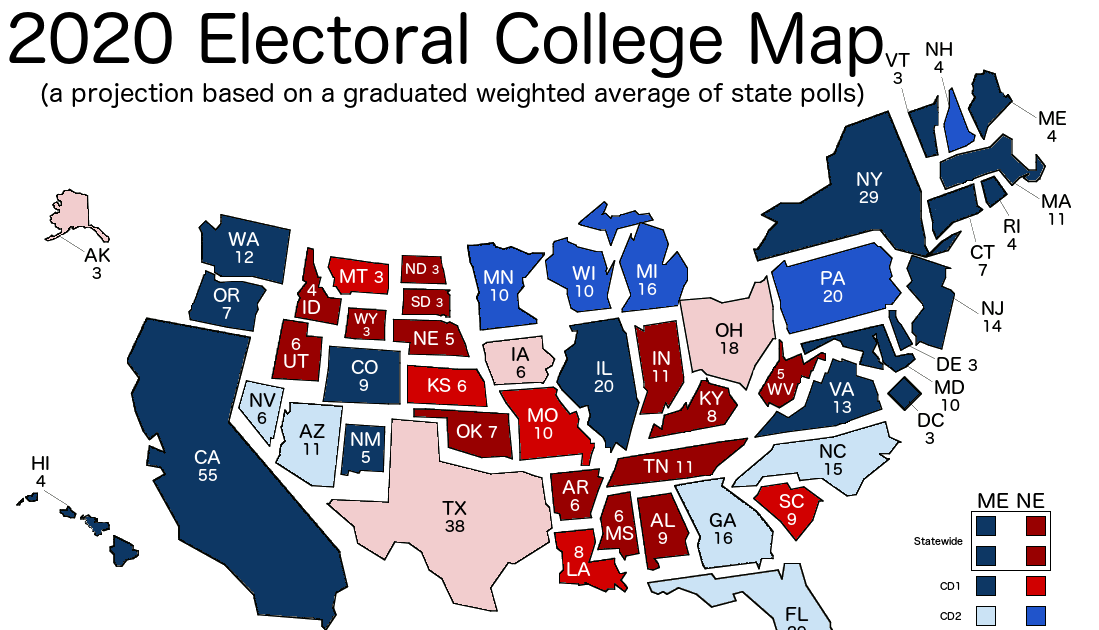 Frontloading HQ: The Electoral College Map (10/3/20)