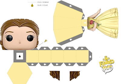 .: Faça você mesmo [DIY] Funko pop de Papel da Bela e a Fera ♥