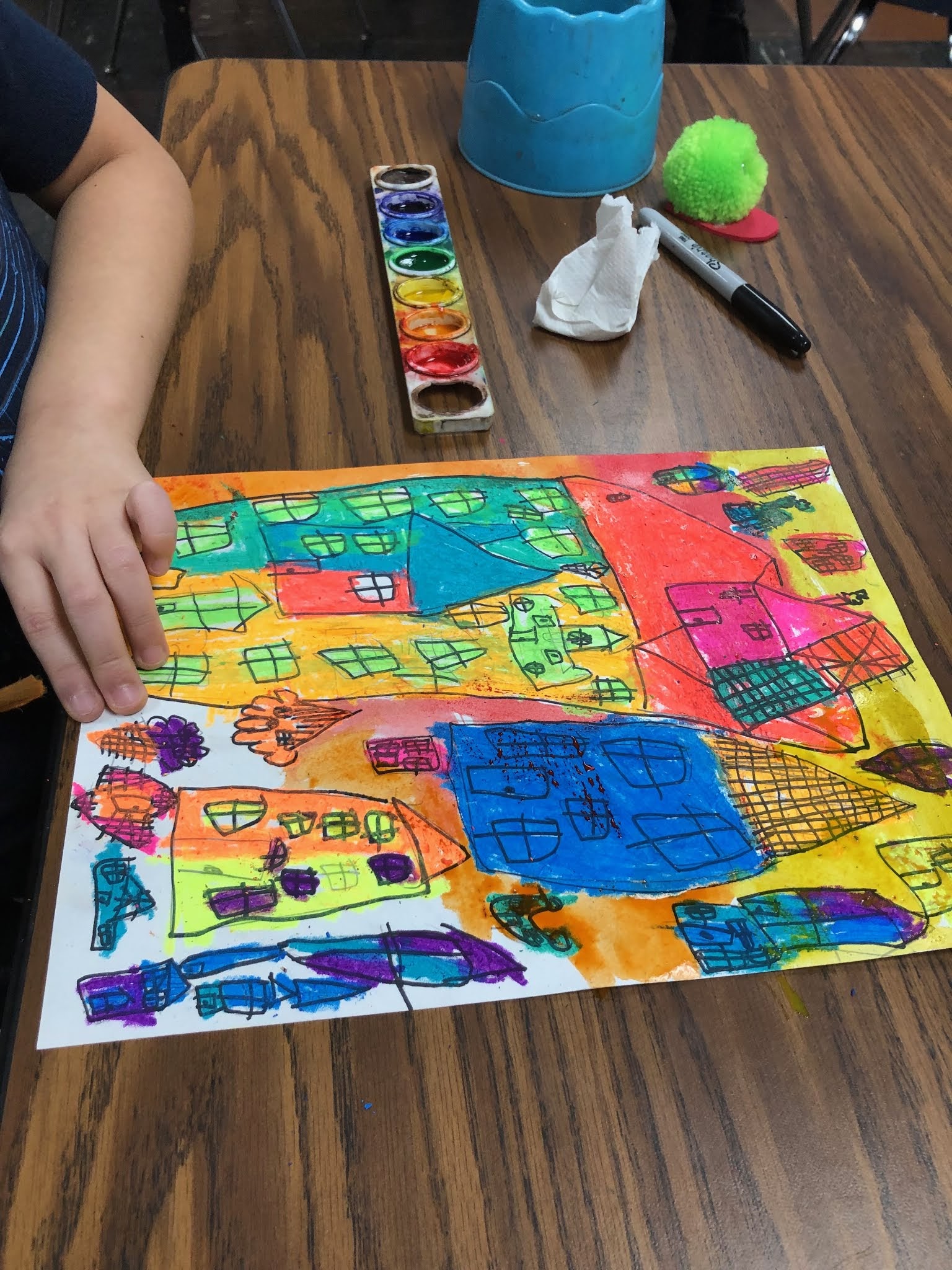 Mrs. Harris' art room: Folk art houses 1st grade art lesson