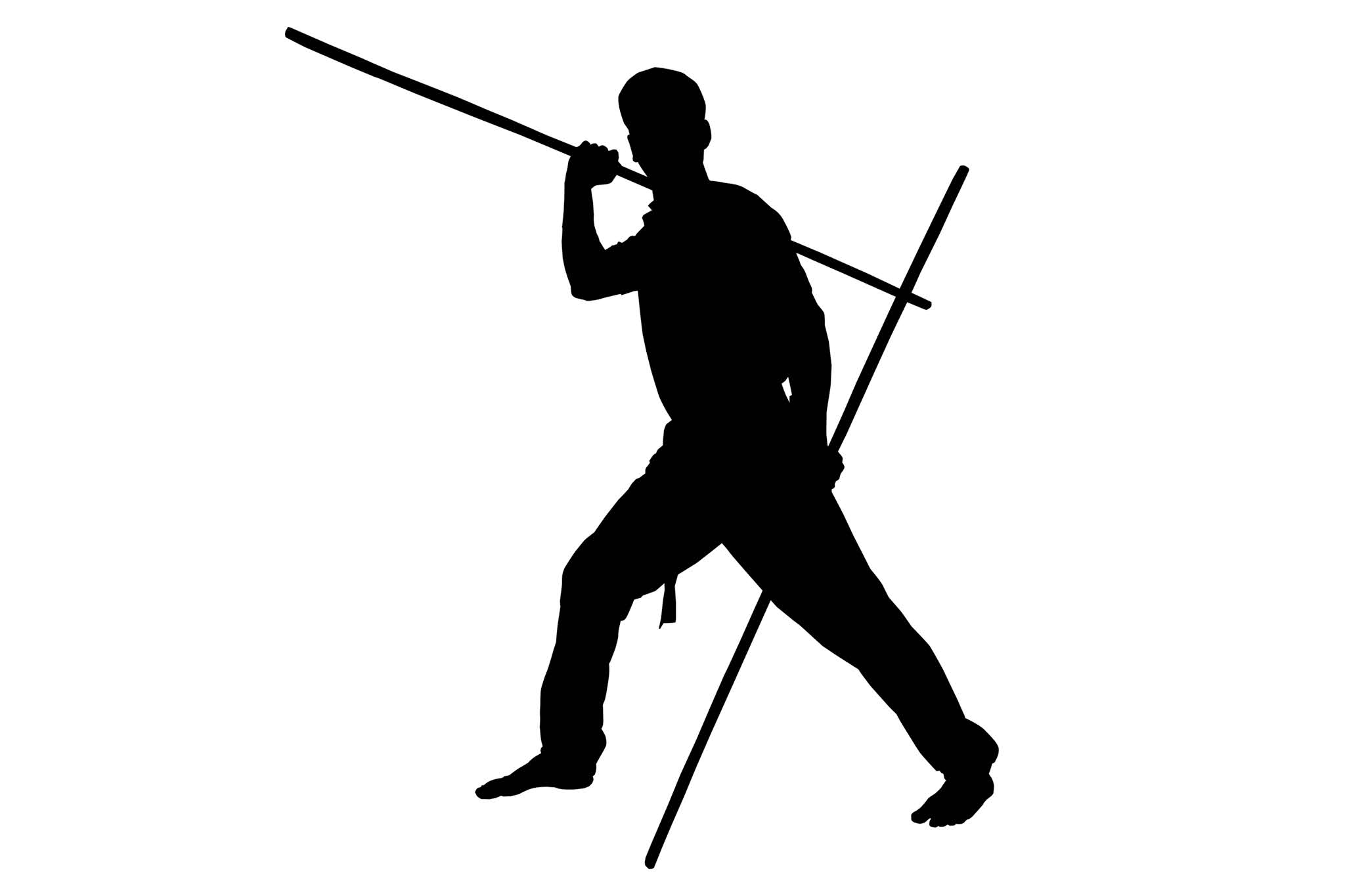 Panchabootha International Martial Arts Academy: Silambam Clipart , vector