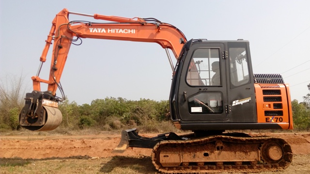 Slope Vibratory Compactor Attached With Excavator