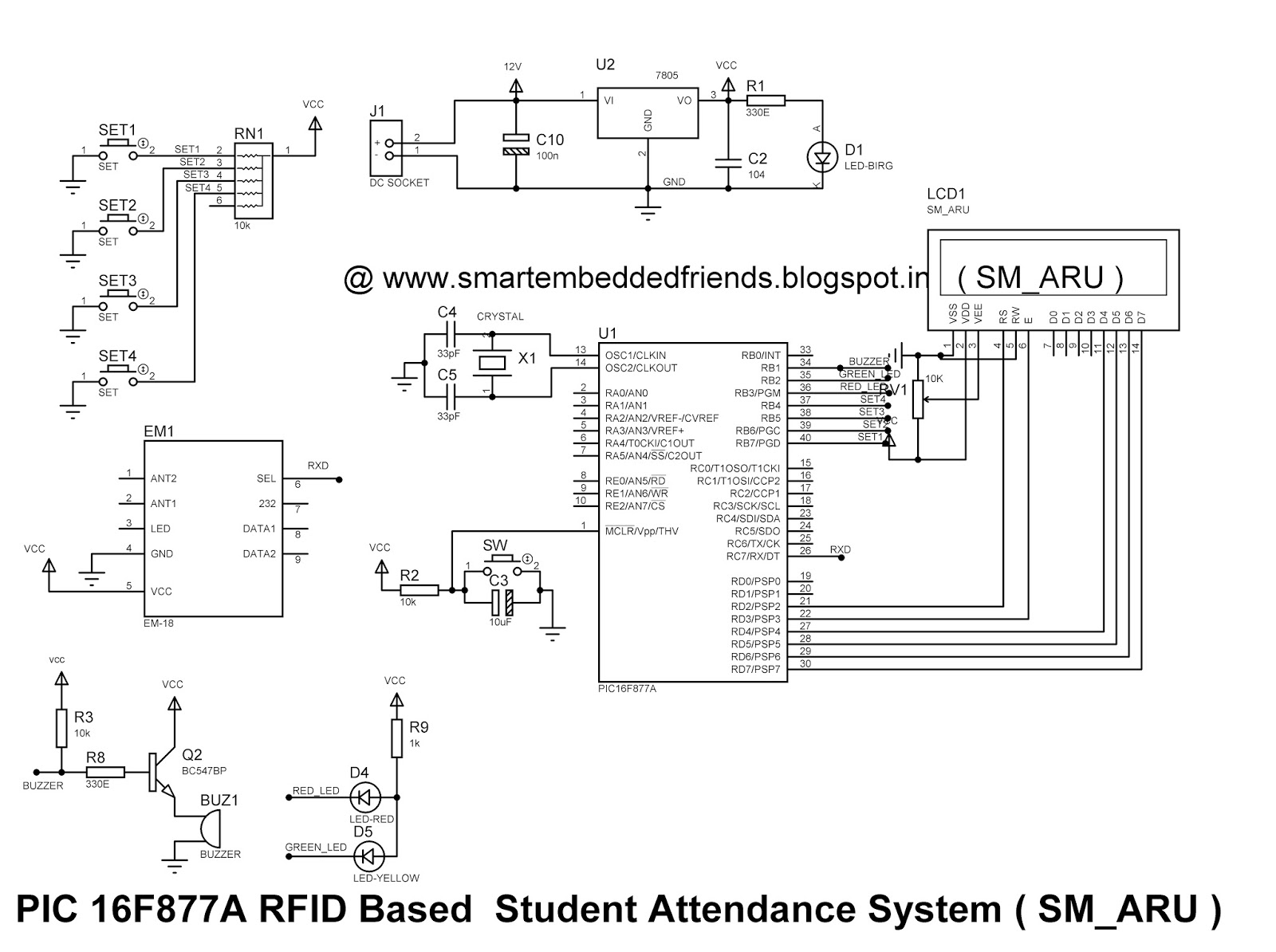 Shri Embedded Projects: RFID Based Attendance System using PIC ...