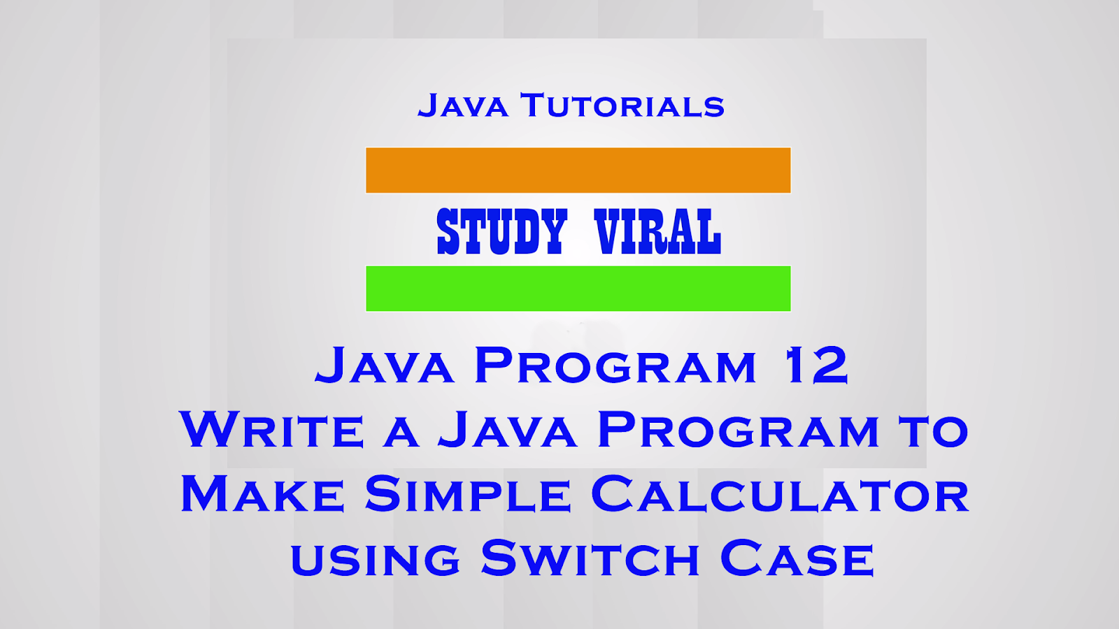 Java Program 12 Java Program To Make Simple Calculator Using Switch