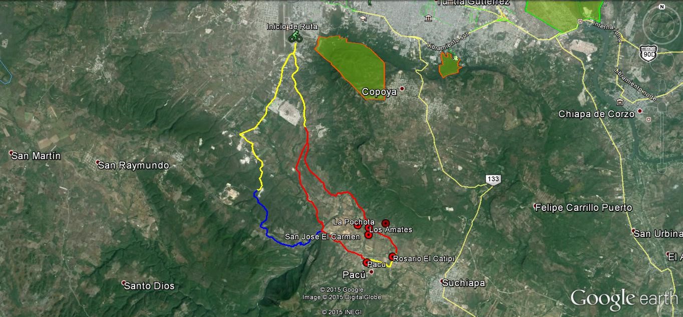 Rutas de Ciclismo de Montaña en Chiapas: Circuito Tuxtla - Pacu - Tuxtla
