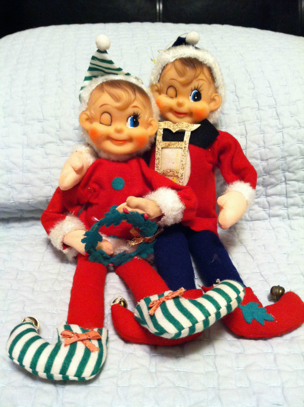 Vintage Goodness 1.0: Vintage knee hugger elves for Elf on the Shelf!