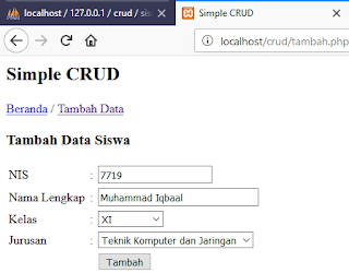 Cara Membuat Web CRUD Data Siswa Sederhana dengan PHP dan MySQL | Suka ...