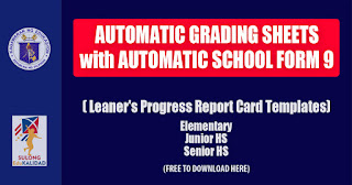 Automatic Grading Sheets with Automatic School Form 9 ( Leaner's ...
