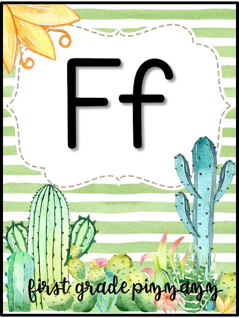 Cactus Classroom Theme - first grade pizzazz