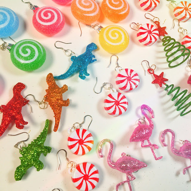 Cassie Stephens: DIY: Let's Make Tacky Christmas Earrings!