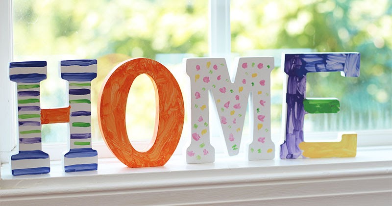 DIY Home Letter Sign Kids Can Make | Sunny Day Family