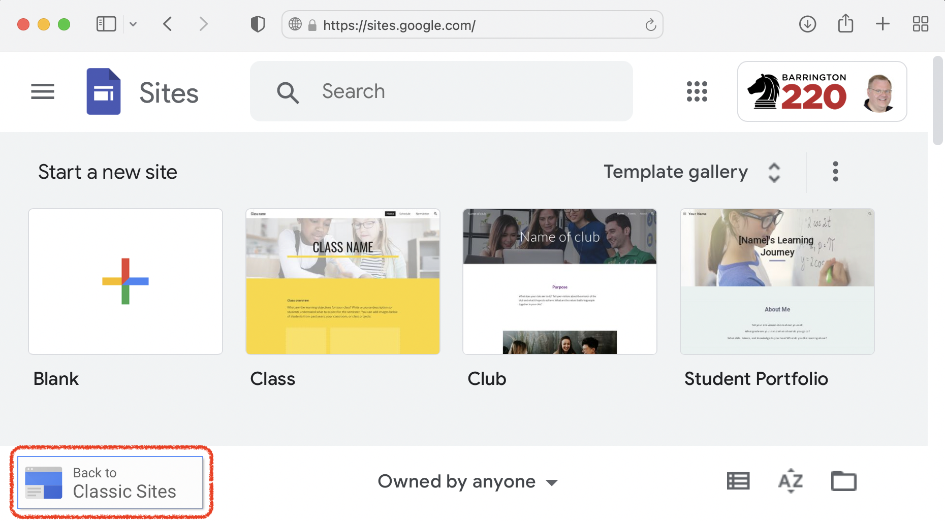 Classic Page Google Search