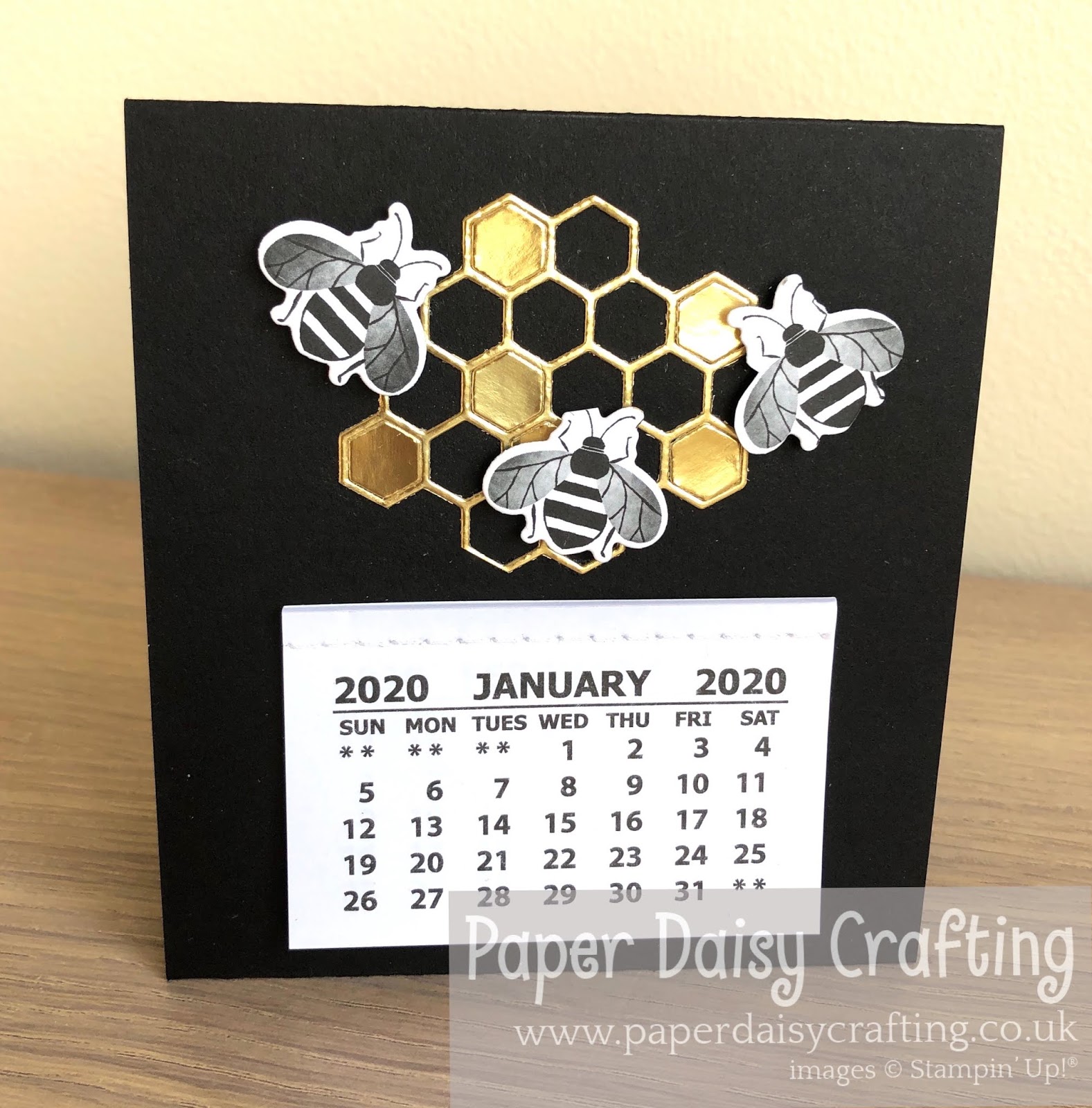 Paper Daisy Crafting: Honey Bee Desk Calendar