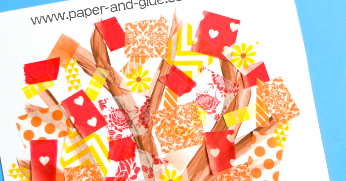 Washi Tape Fall Trees | What Can We Do With Paper And Glue