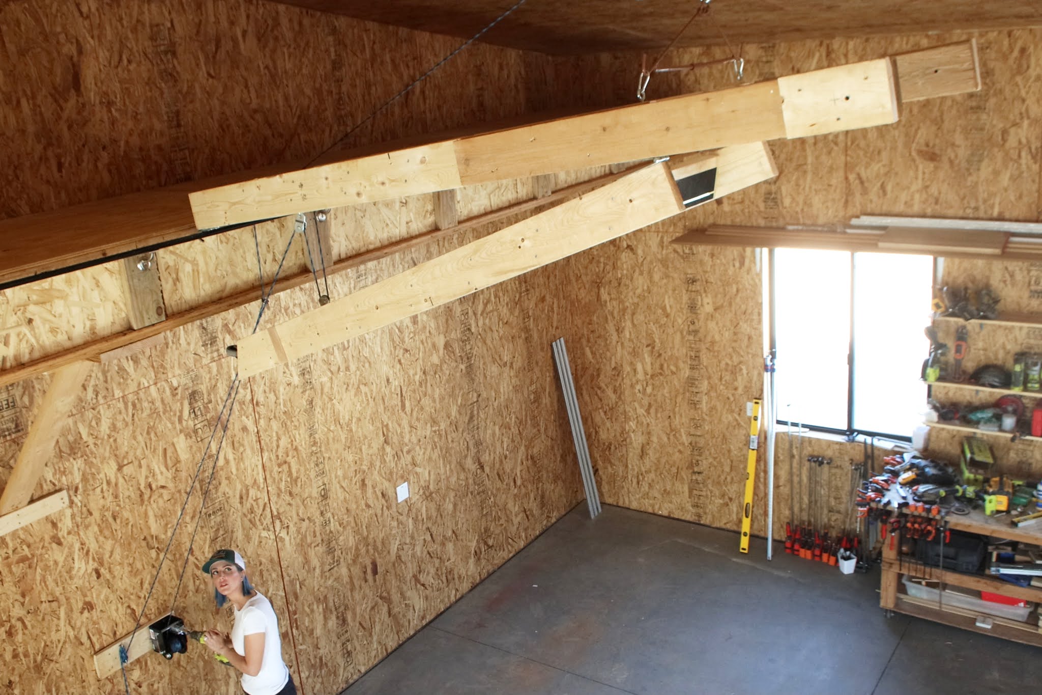 Rolling Folding Shop Loft Ladder | Pneumatic Addict