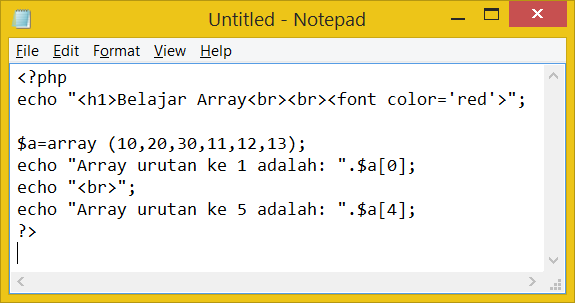 Membuat Variabel Array Pada PHP - Niguru Indonesia