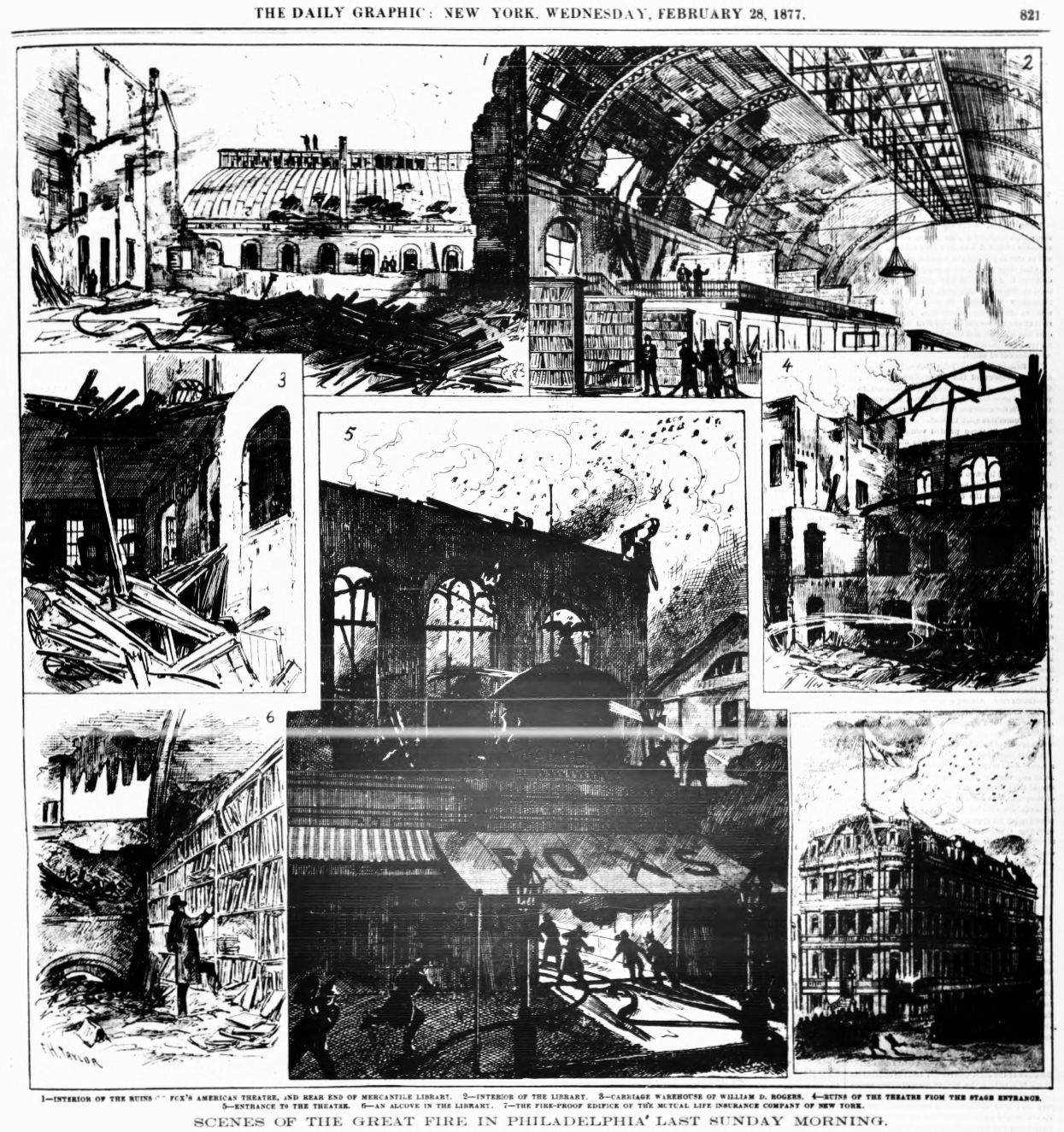Philly & Stuff: Images of Aftermath Fire at Fox's Theatre - Artist F H ...