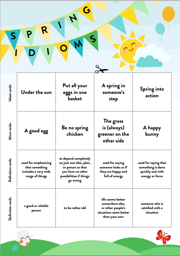 Teaching & Learning: Spring Idioms Activity