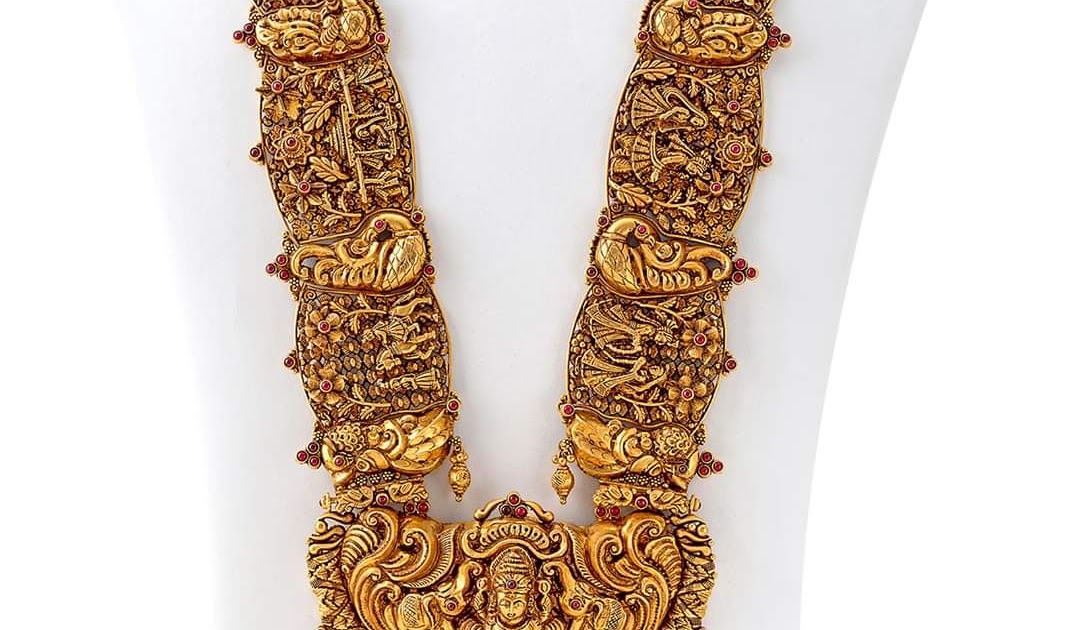 Peacock Floral Long Chain with Pendant - Jewellery Designs