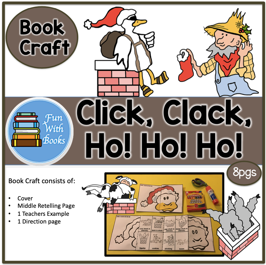 CLICK, CLACK, HO! HO! HO! BOOK CRAFT ~ Book Units by Lynn