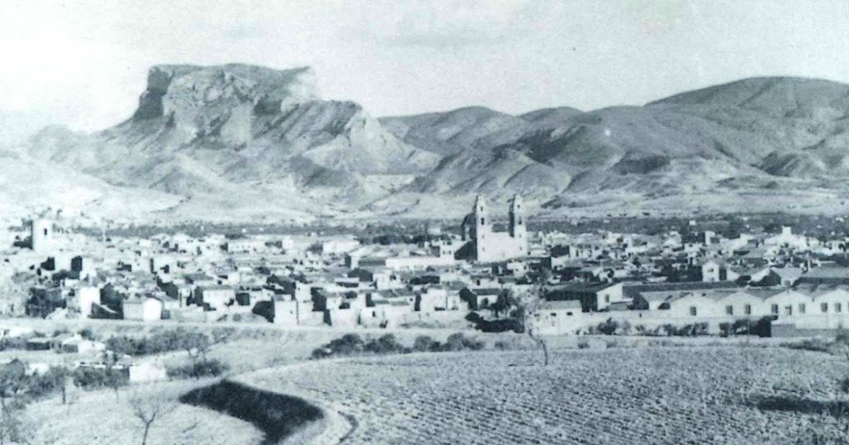 ELDA. LA ESQUINA DEL GUARDIA: Panorámica de Elda. Año1947
