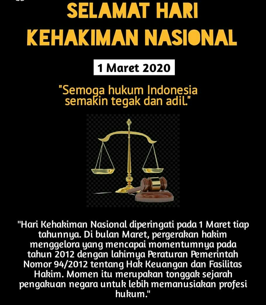 Hari Kehakiman Nasional Dirayakan Setiap 1 Maret