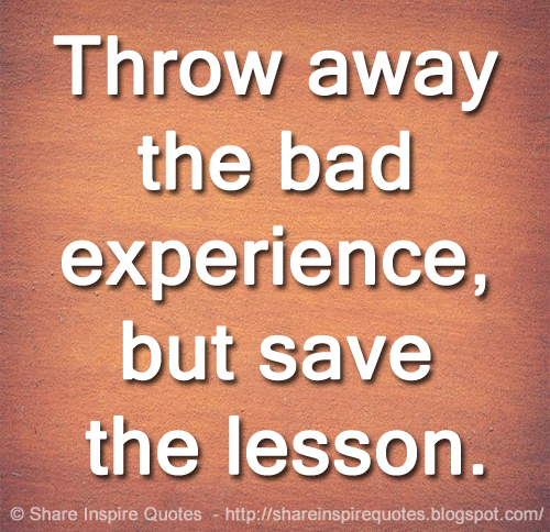 Bad Experience Quotes