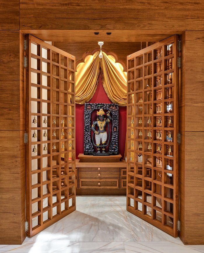 Stained Glass Traditional Pooja Room Glass Door Designs Images - Blog ...