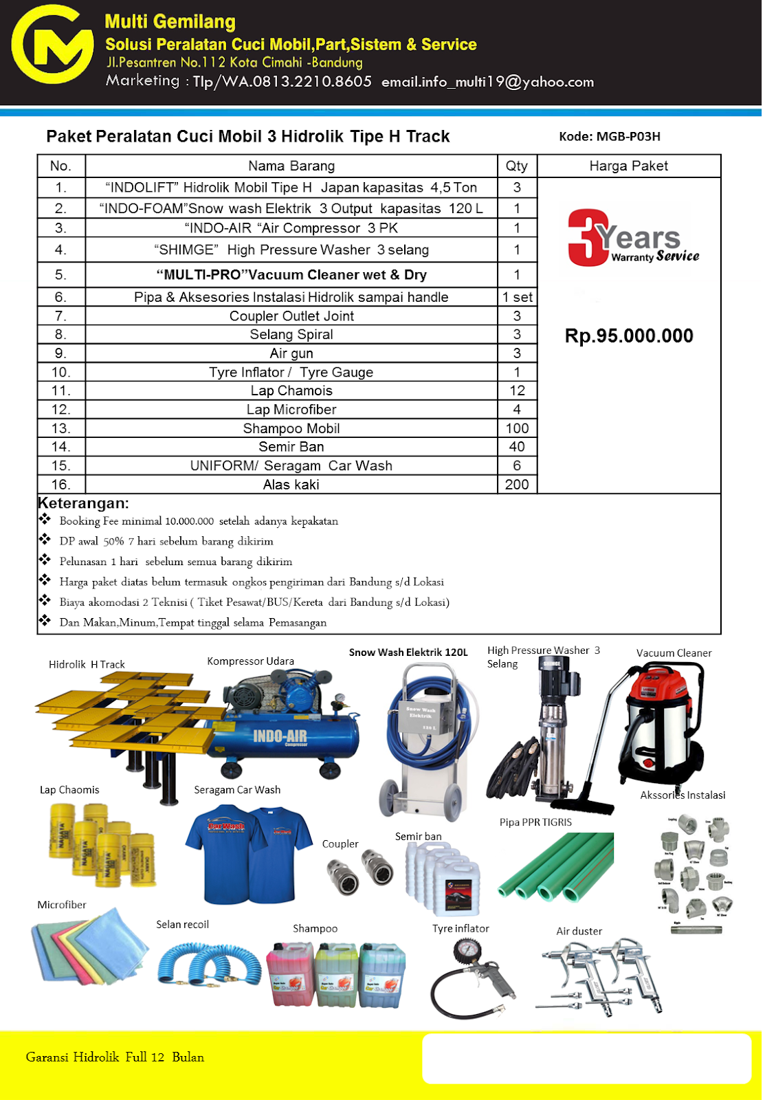 PAKET MOBIL 3 ~ Hidrolik Cuci Mobil