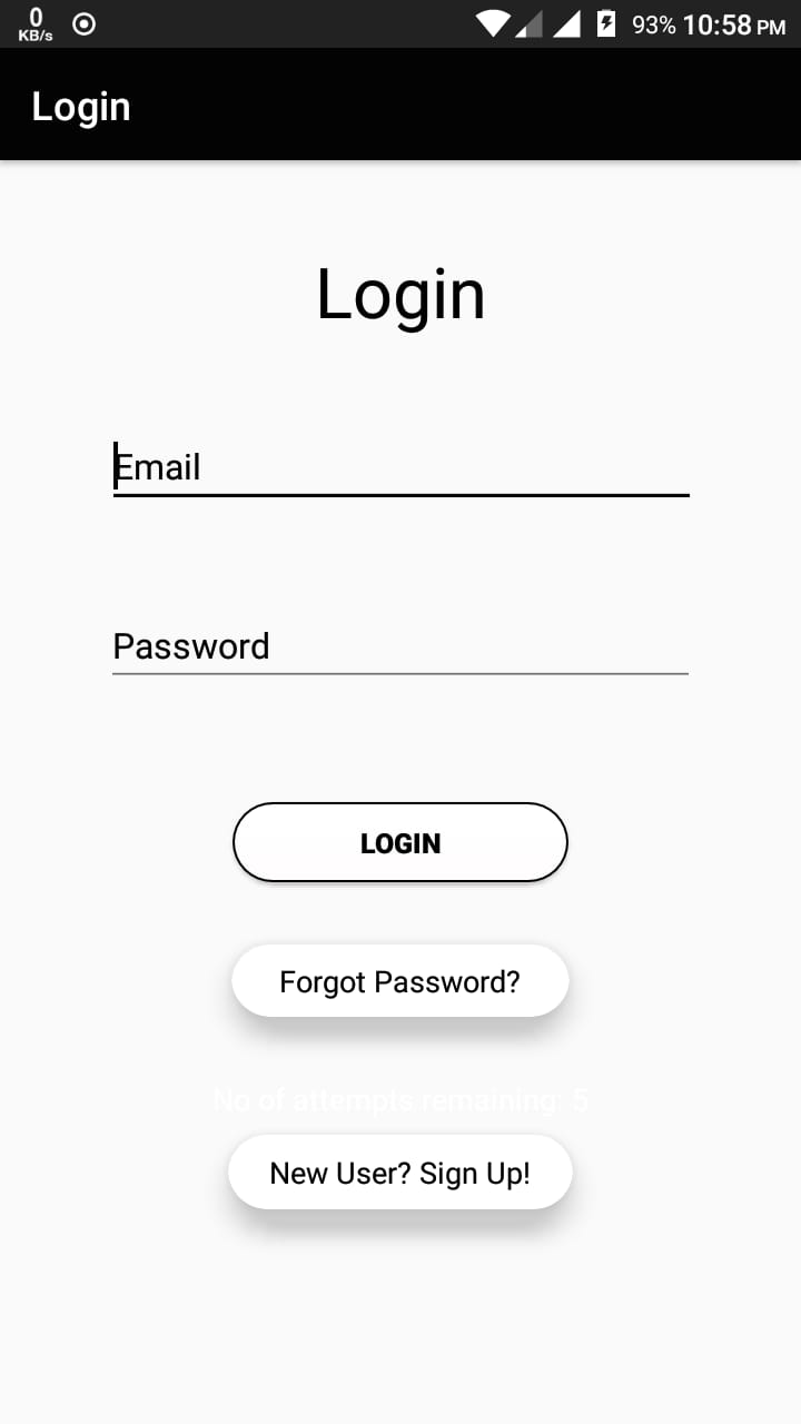 Main Activity (Login Page)